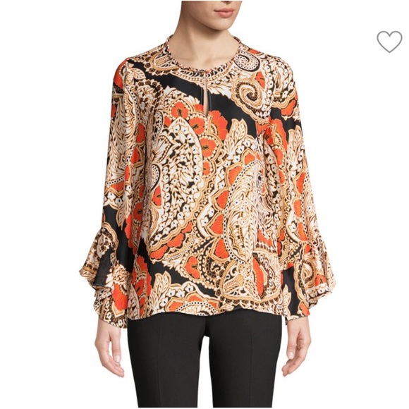 Kobi Halperin | Tops | Kobi Halprin Kayla Silk Blend Paisley Blouse ...